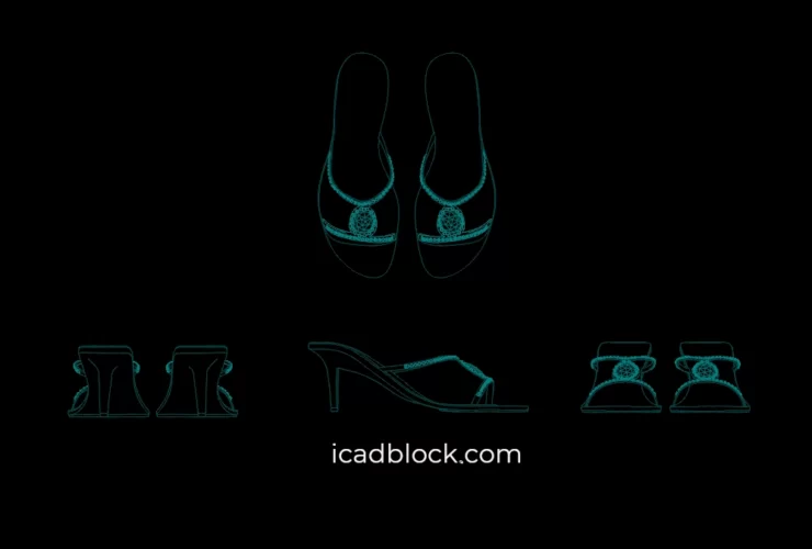Shoes CAD Block collection in DWG - iCADBLOCK