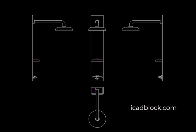 Shower CAD Block collection in DWG - iCADBLOCK