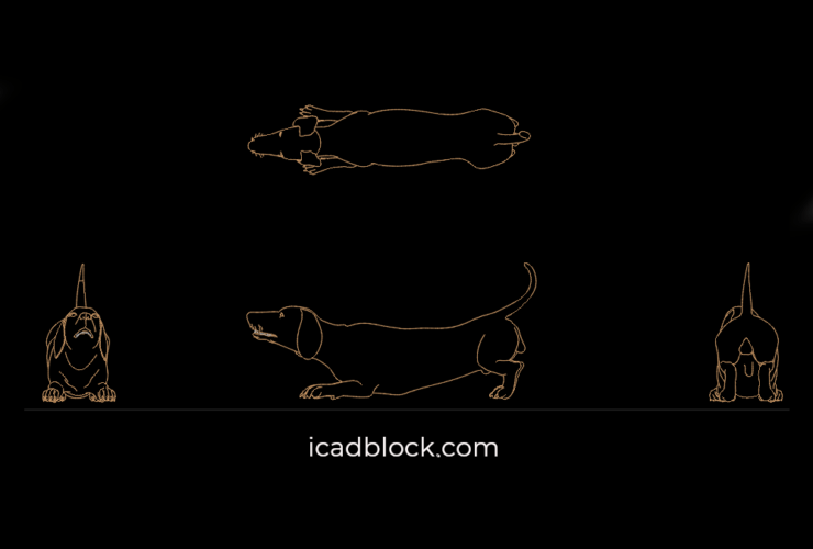 Dog CAD Block collection in DWG - iCADBLOCK